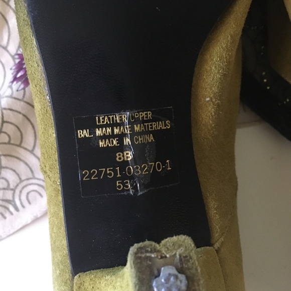 peridot | Shoes | 32 Vintage Peridot Green Suede Block Heel | Poshmark